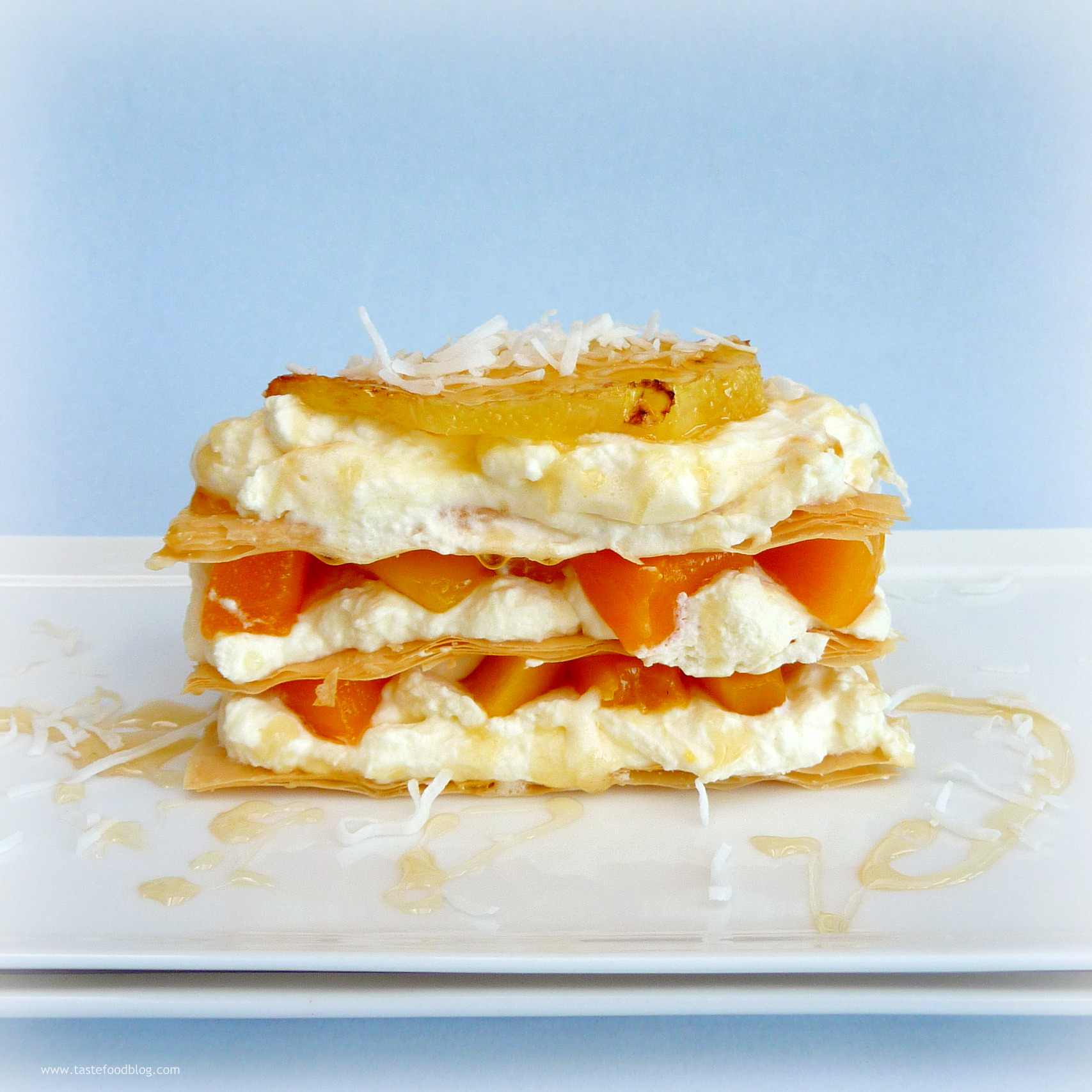 Caramelized Pineapple and Mango Napoleons – TasteFood